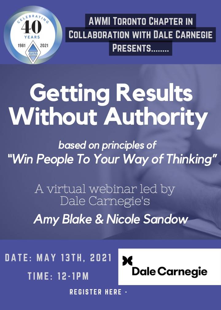 AWMI Toronto Chapter - Getting Results Without Authority presented by ...